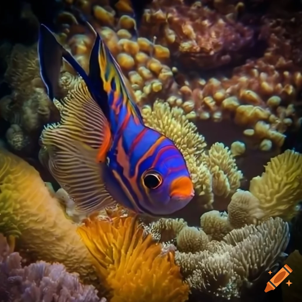 Dive into a mesmerizing underwater world with vibrant exotic fish on ...
