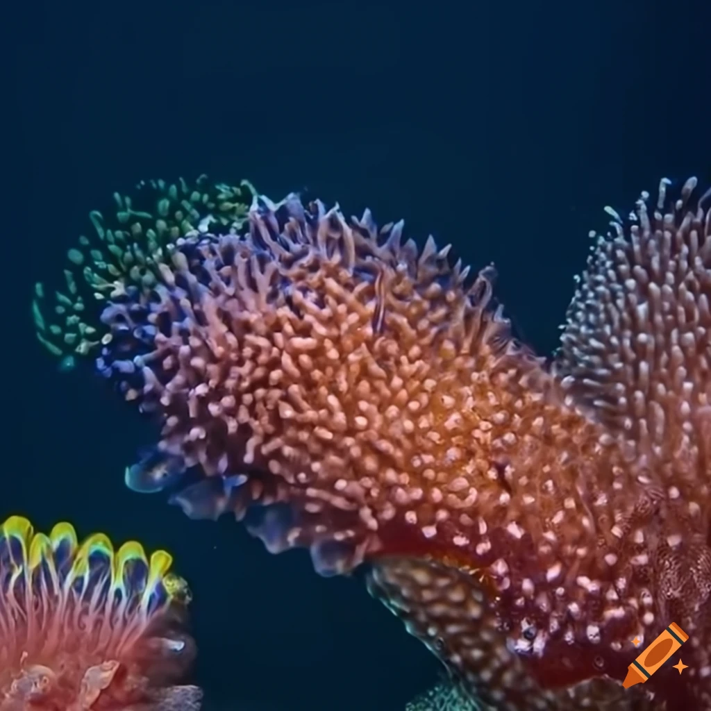 Group of exotic fish in mesmerizing underwater scenery on Craiyon