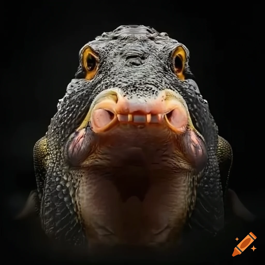 Alligator and pig with a medical emergency on Craiyon