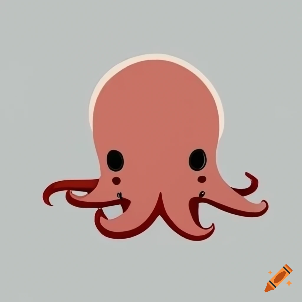 Minimalist dumbo octopus illustration on Craiyon
