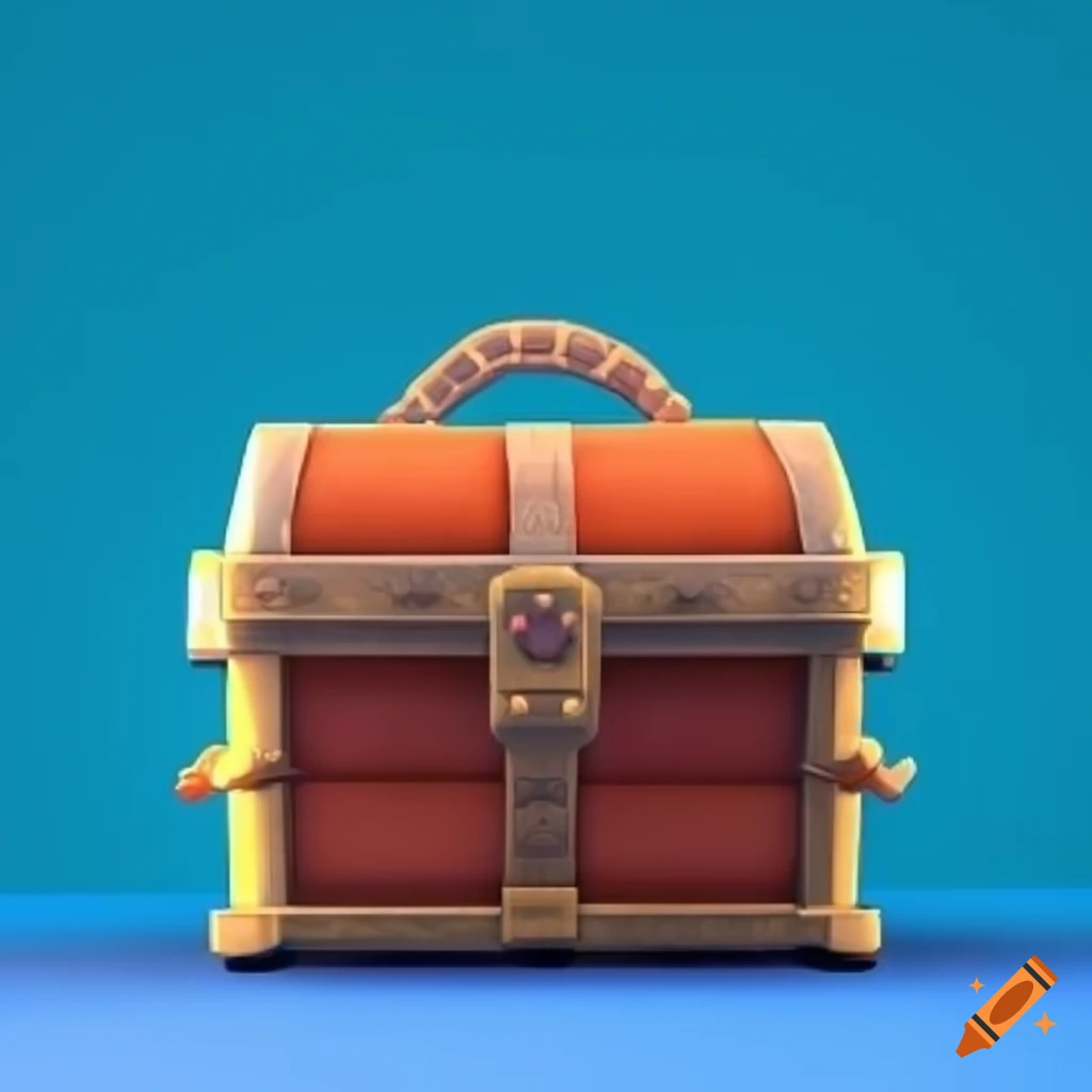 Cute cartoonish chest game icon with studio lighting on Craiyon