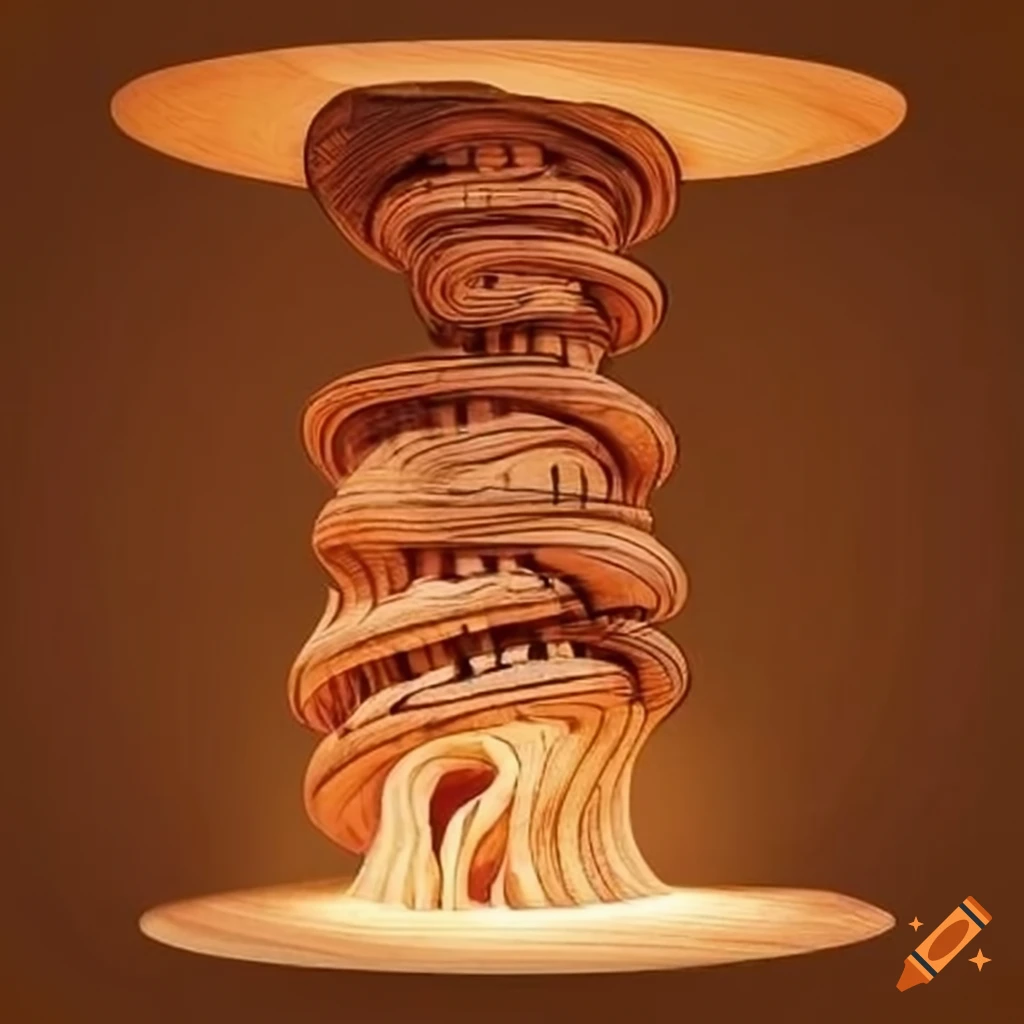 Wooden art with intricate design on Craiyon