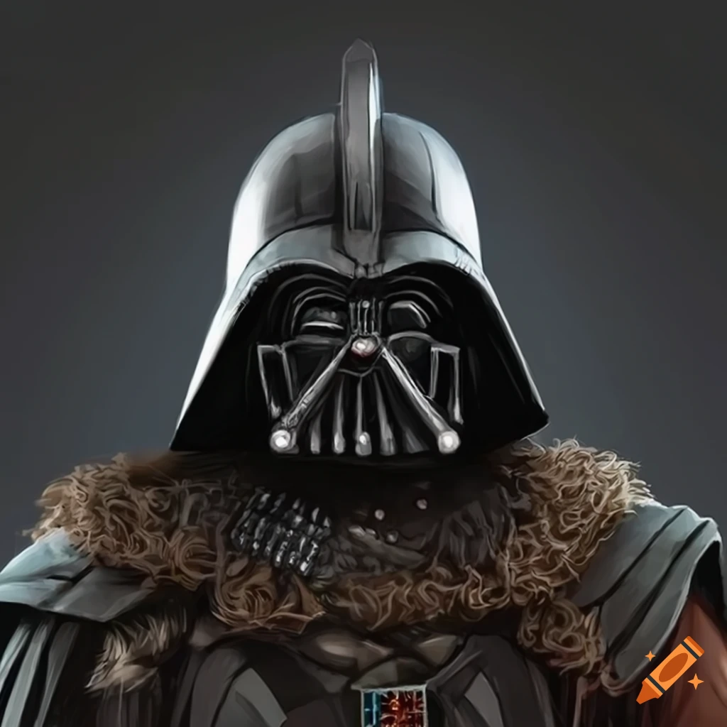 Realistic depiction of darth vader in viking style on Craiyon