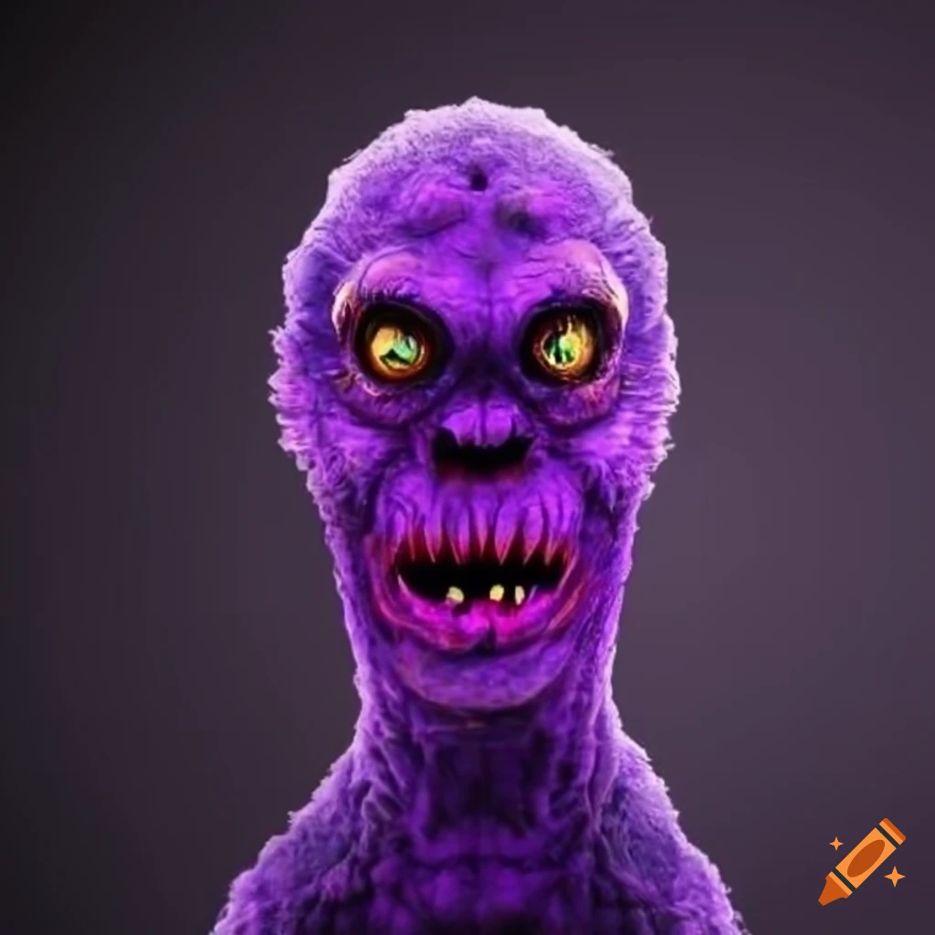 Scary purple monster on Craiyon