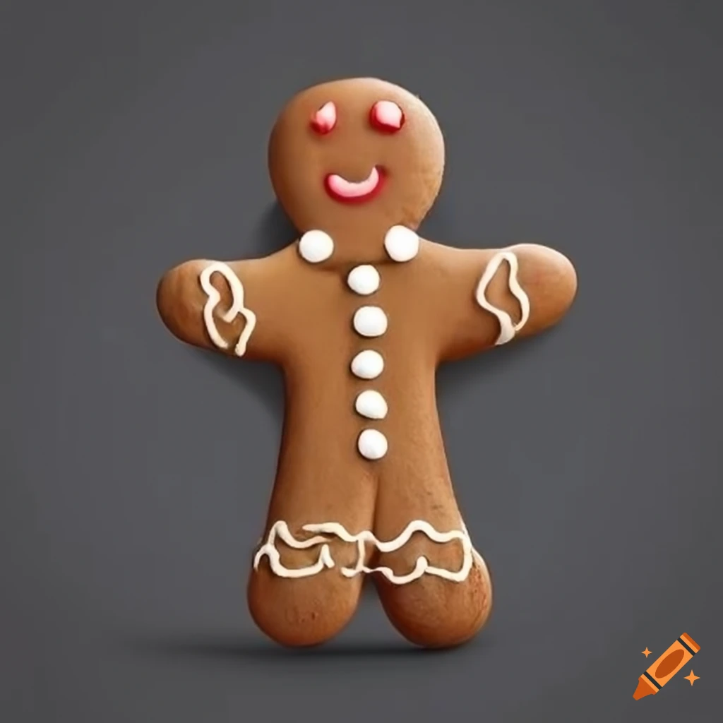 Happy gingerbread man on Craiyon