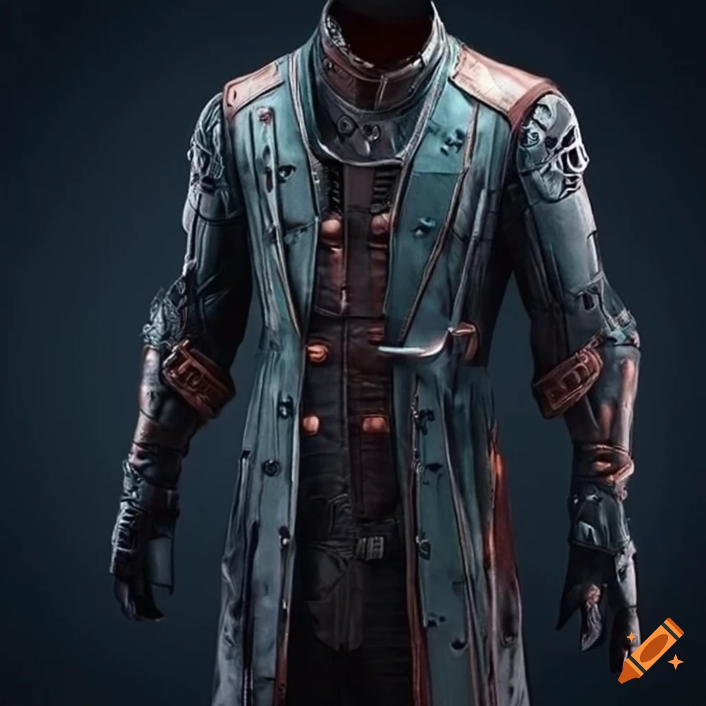 Intricately detailed sci-fi pirate lab suit on Craiyon