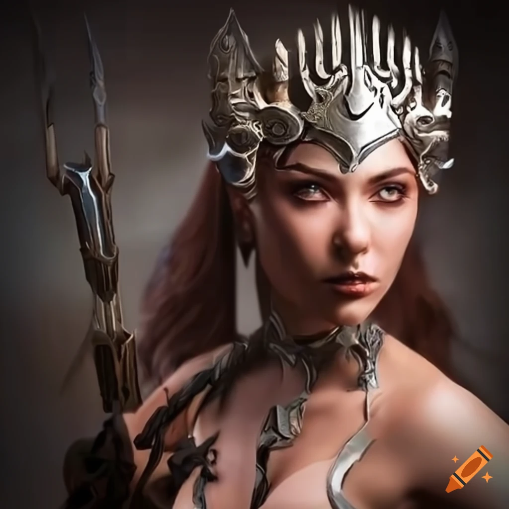 Female warrior goddess on Craiyon