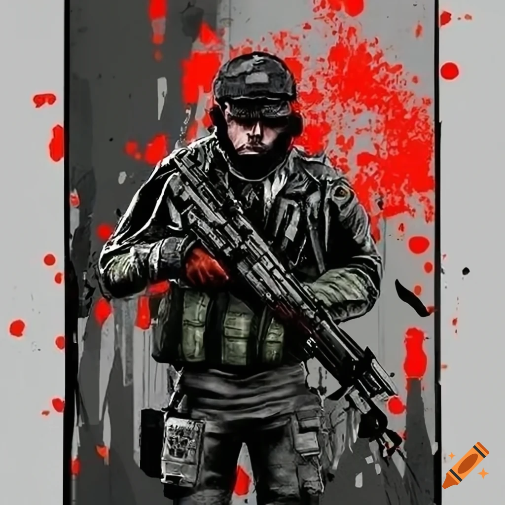 Soldier in modern outfit with sad expression, Call of Duty: Modern ...
