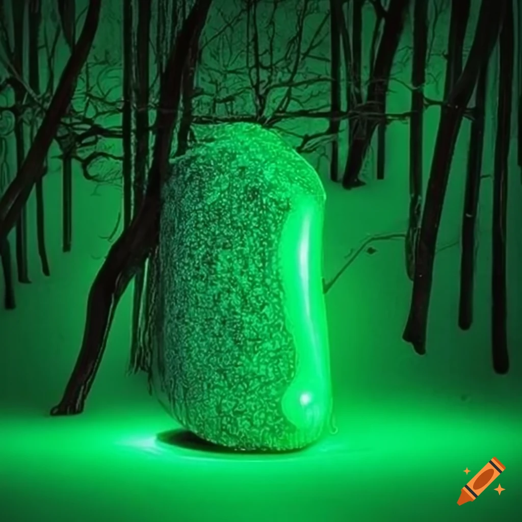 Neon green hidden dimension on Craiyon