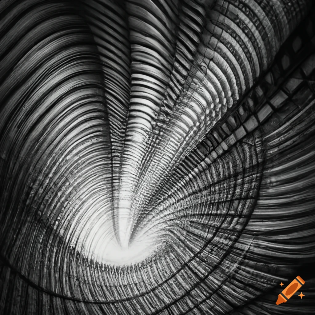 Abstract image of converging lines on Craiyon