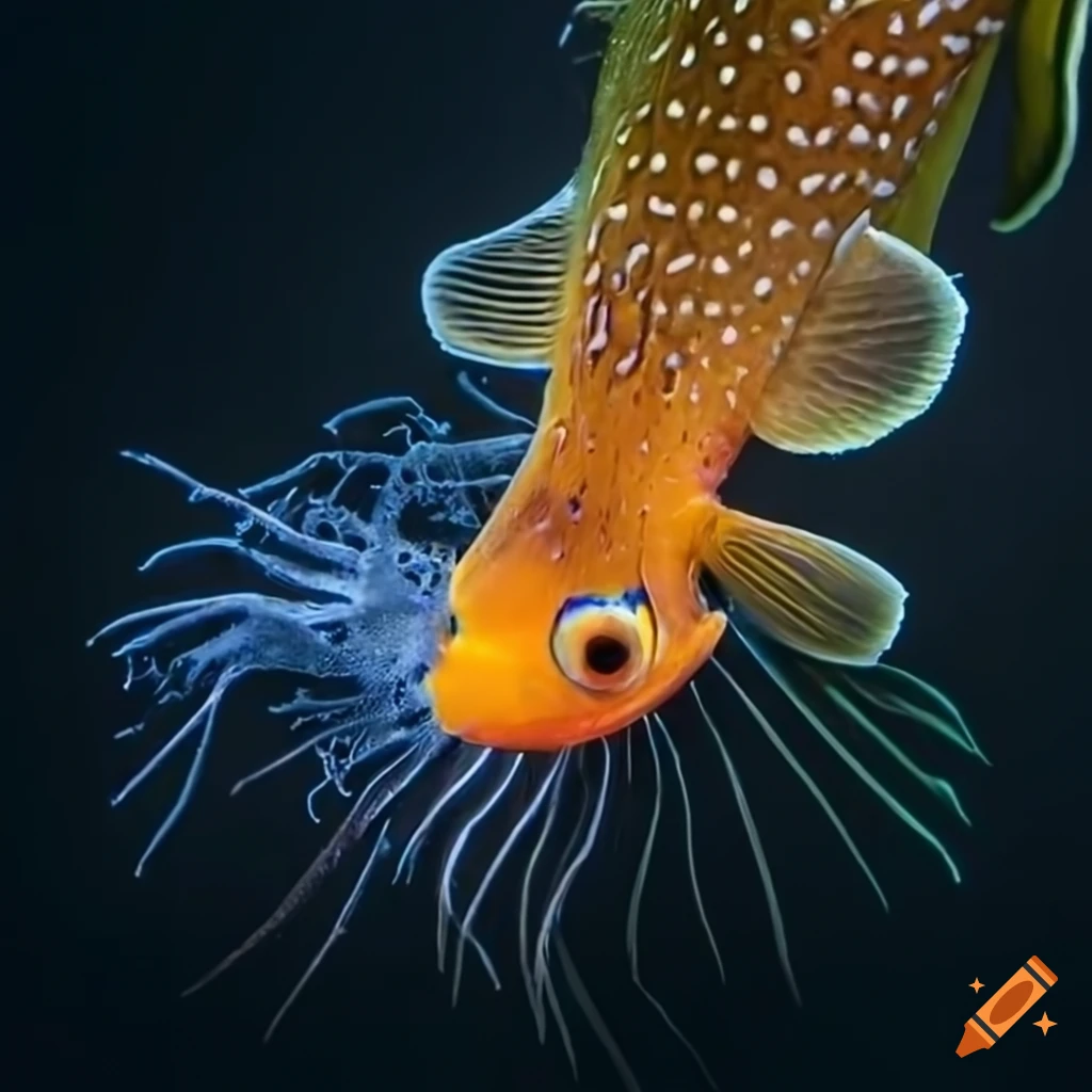 Group of exotic fish in a mesmerizing underwater world on Craiyon
