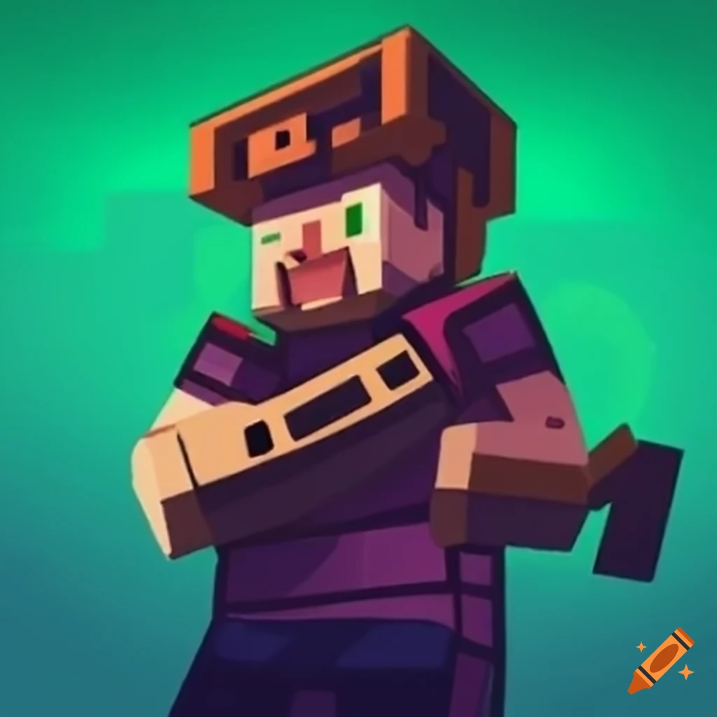 Minecraft miner in classic anime style with fine details and ultra ...