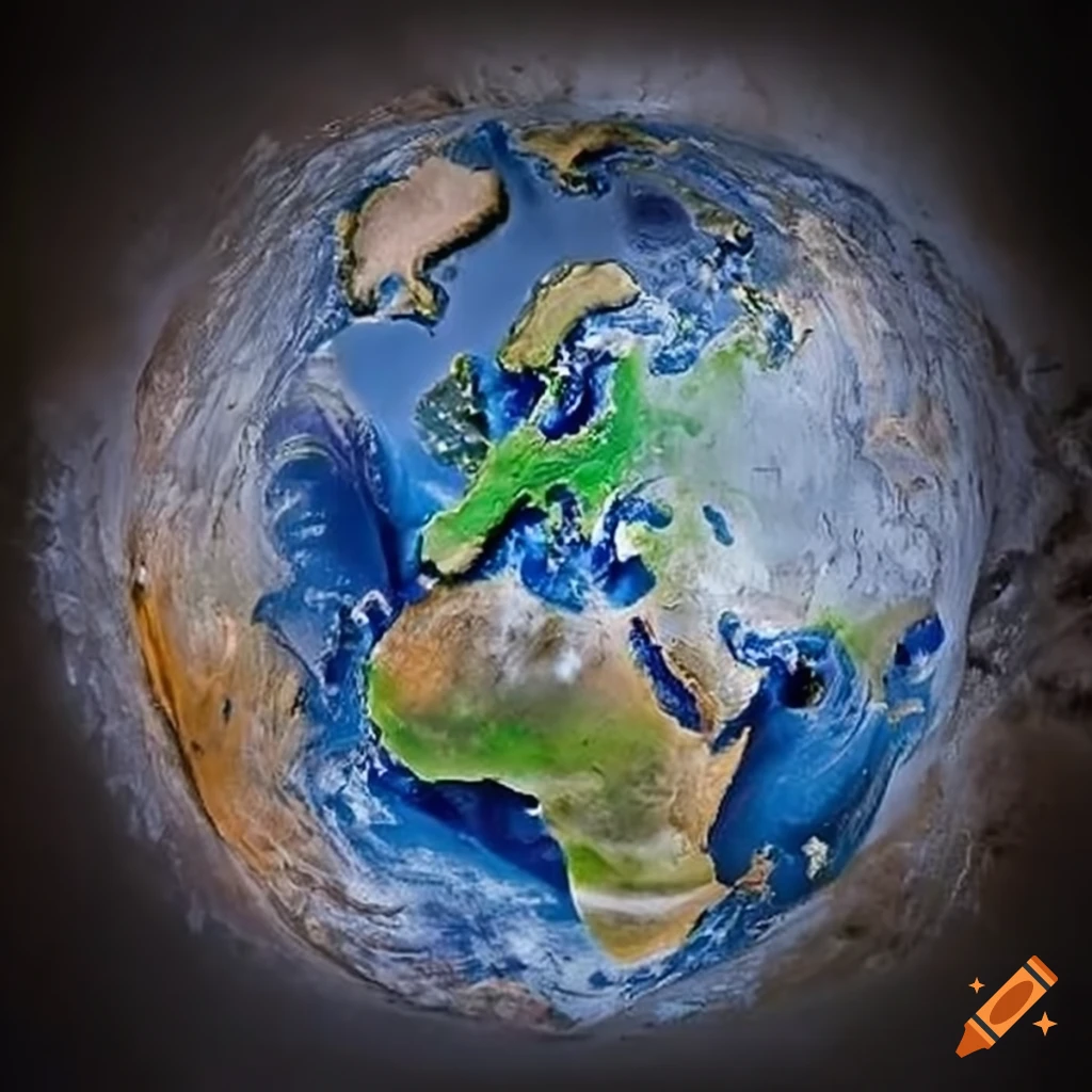 Deteriorated earth due to acid on Craiyon