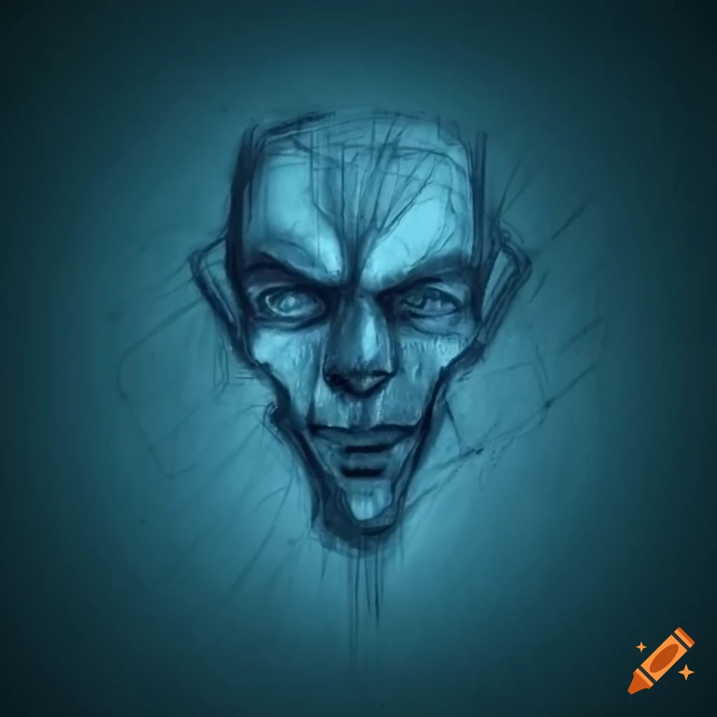 Abstract sentient being representing strength in a non-human form on ...