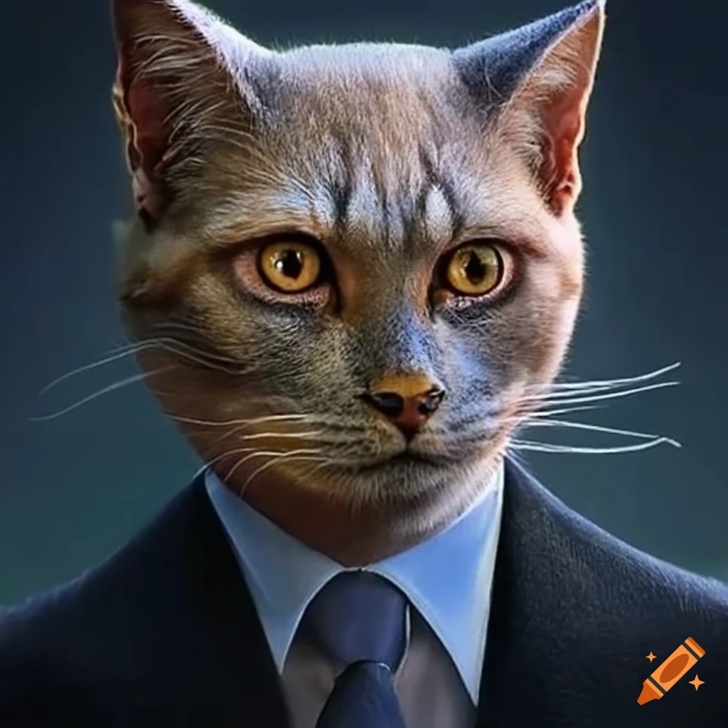 Putin with a cat-like expression on Craiyon