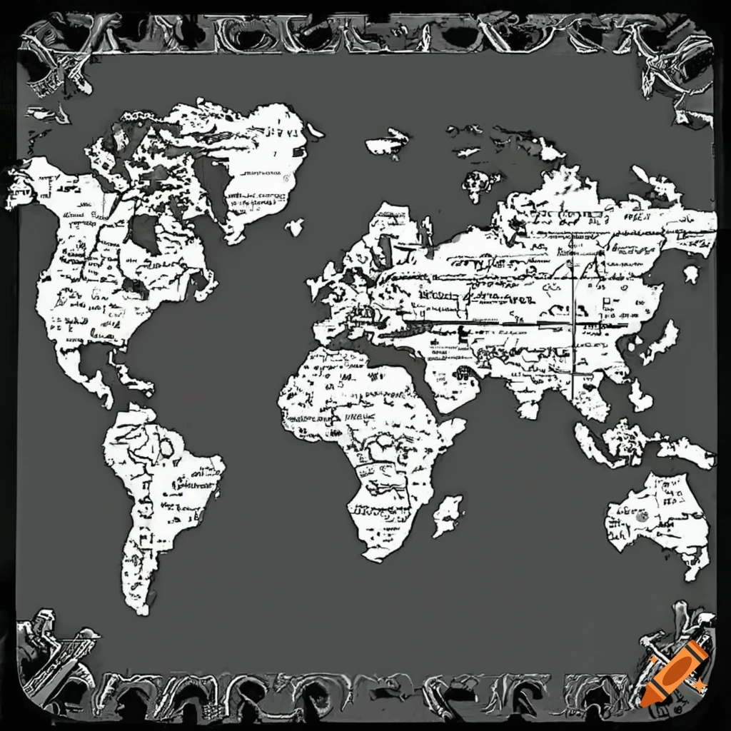 Map of world with altered historical outcome on Craiyon