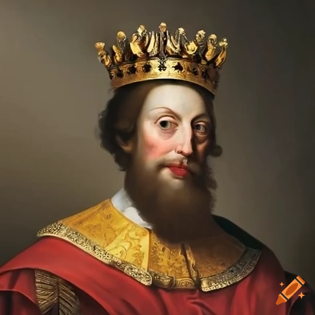 Portrait of a European king on Craiyon