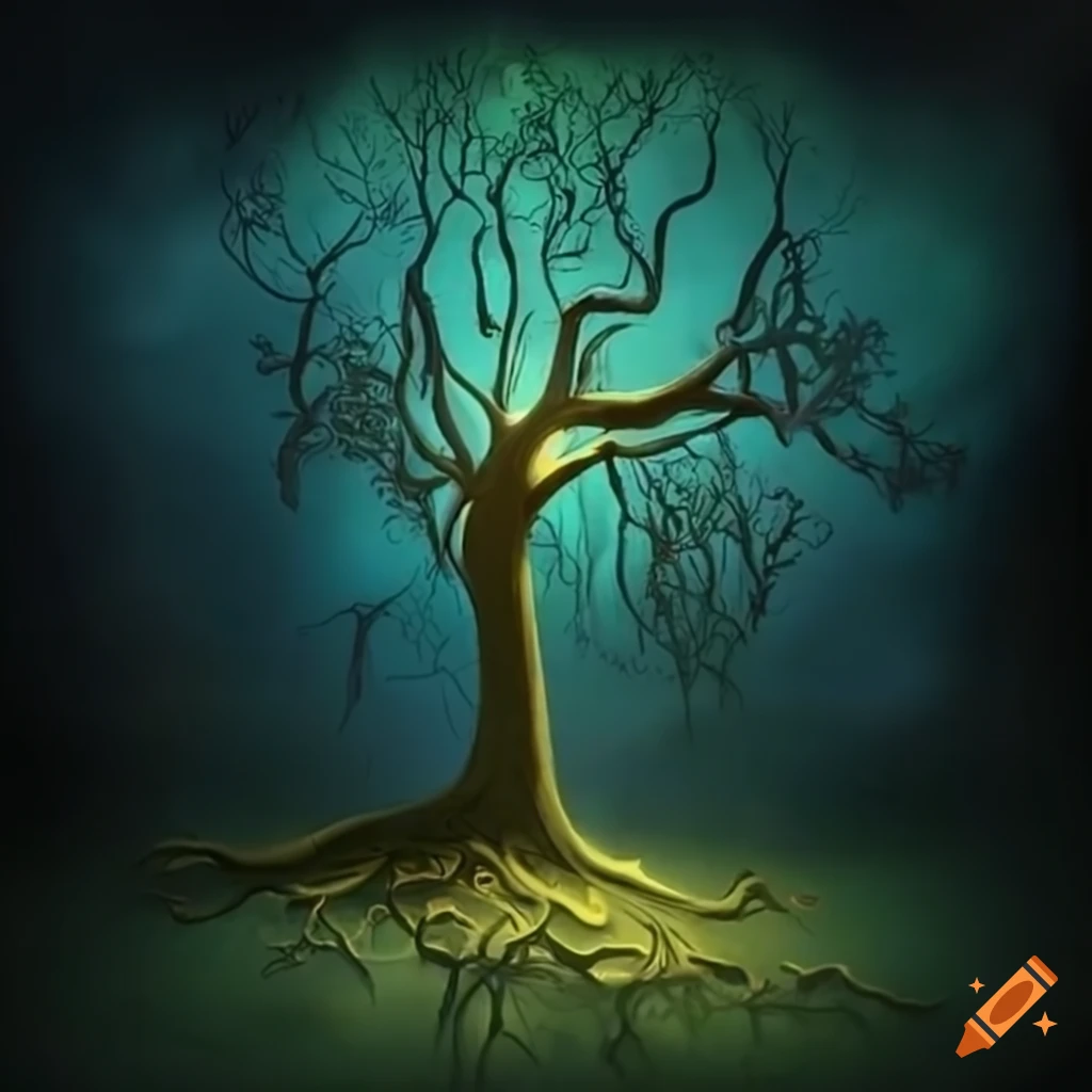 The tree of good and evil on Craiyon