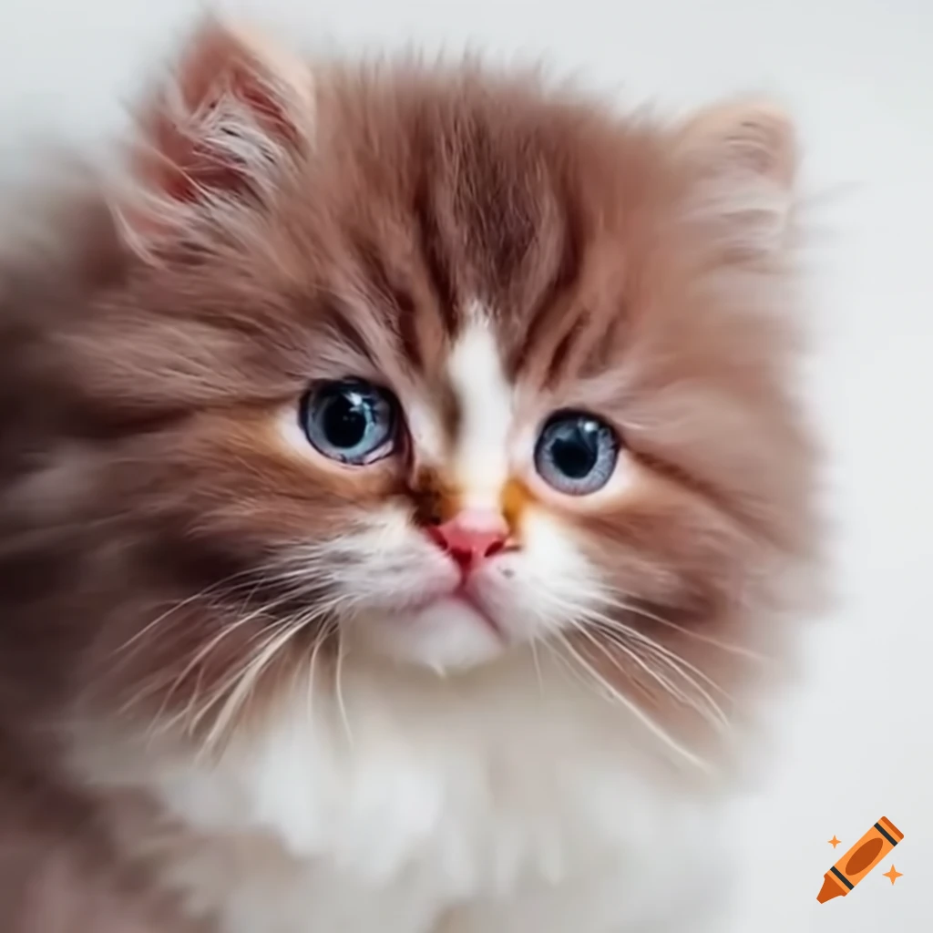 Fluffy kitten playing with colorful yarn on Craiyon