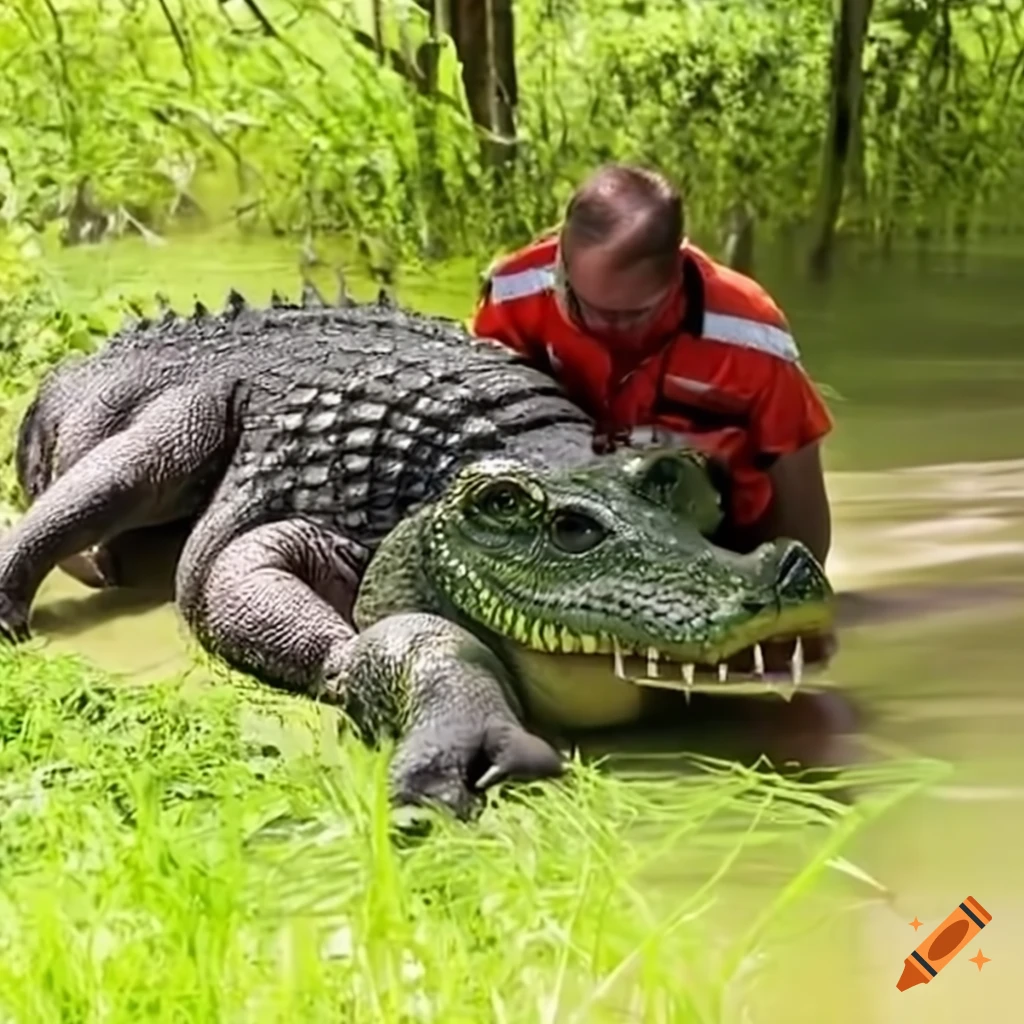 Alligator and pig with a medical emergency on Craiyon