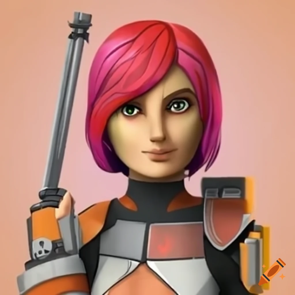 Rebels animated series character sabine wren on Craiyon