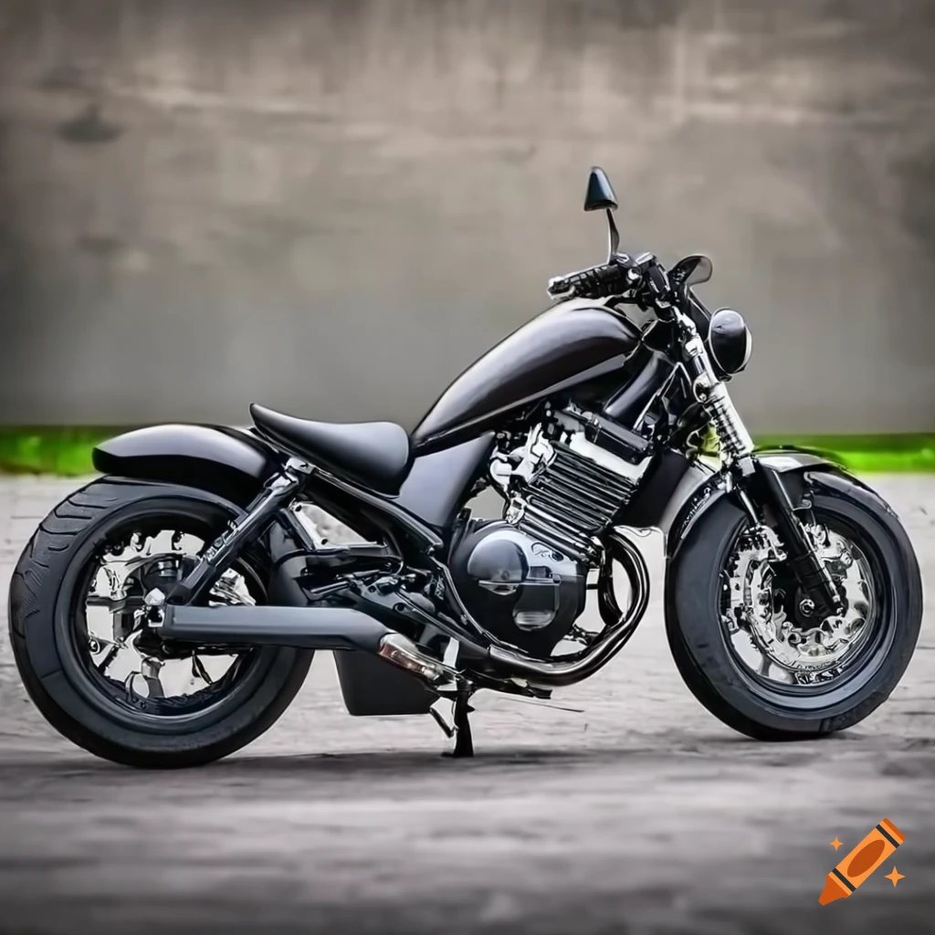 Honda cmx rebel 300 with custom twisted exhaust pipes and high-mounted ...