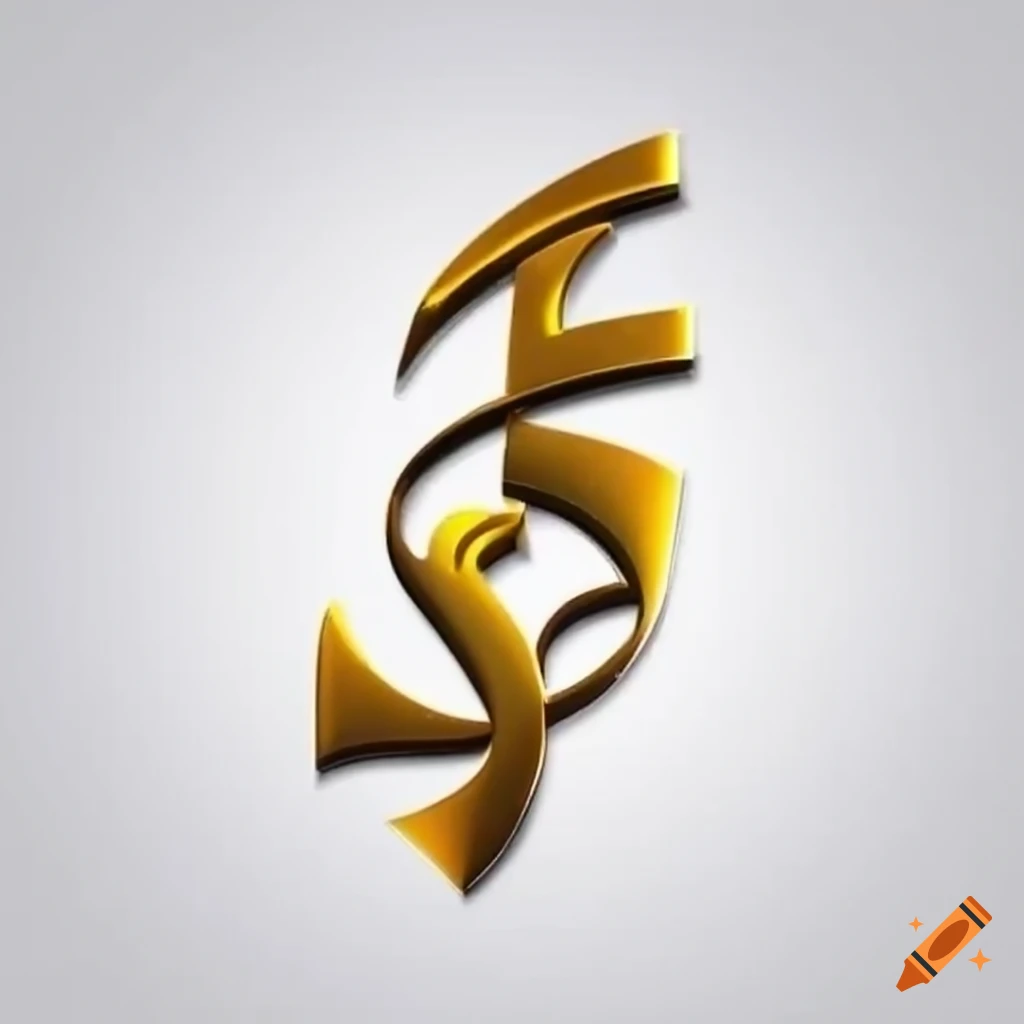 Elegant 2d wall logo on Craiyon