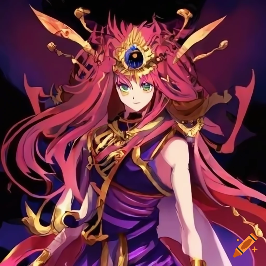 Anime style illustration of gods and goddesses on Craiyon