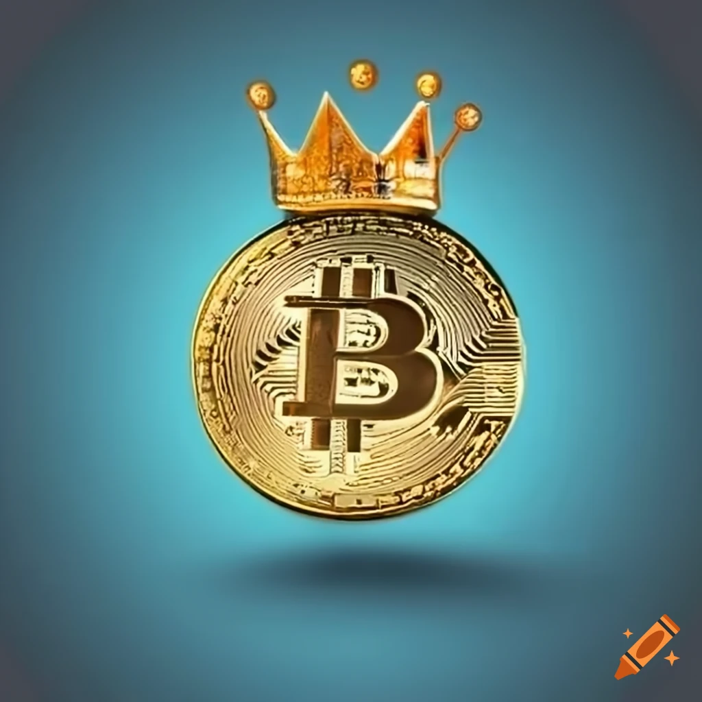 Bitcoin wearing a crown on Craiyon