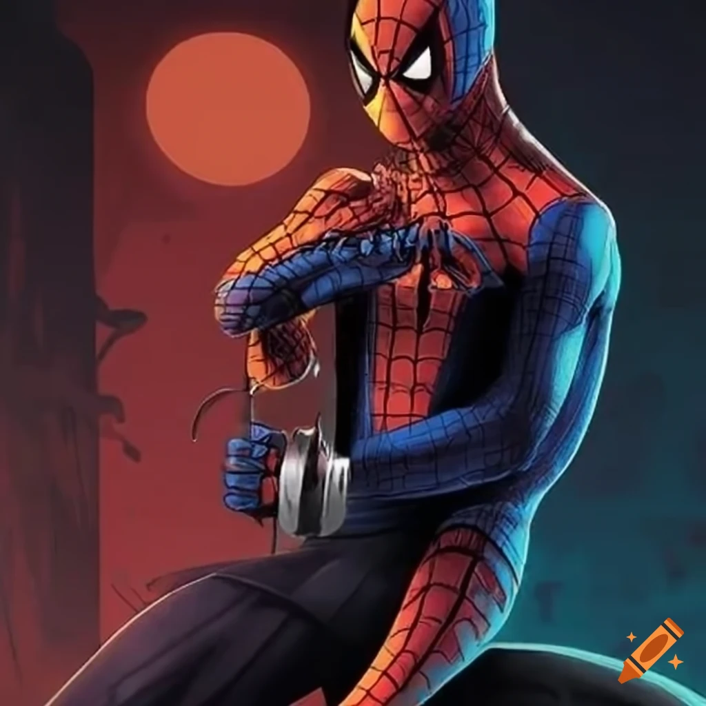 Gangster spiderman on Craiyon