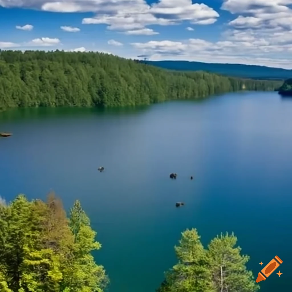 Lake view on Craiyon