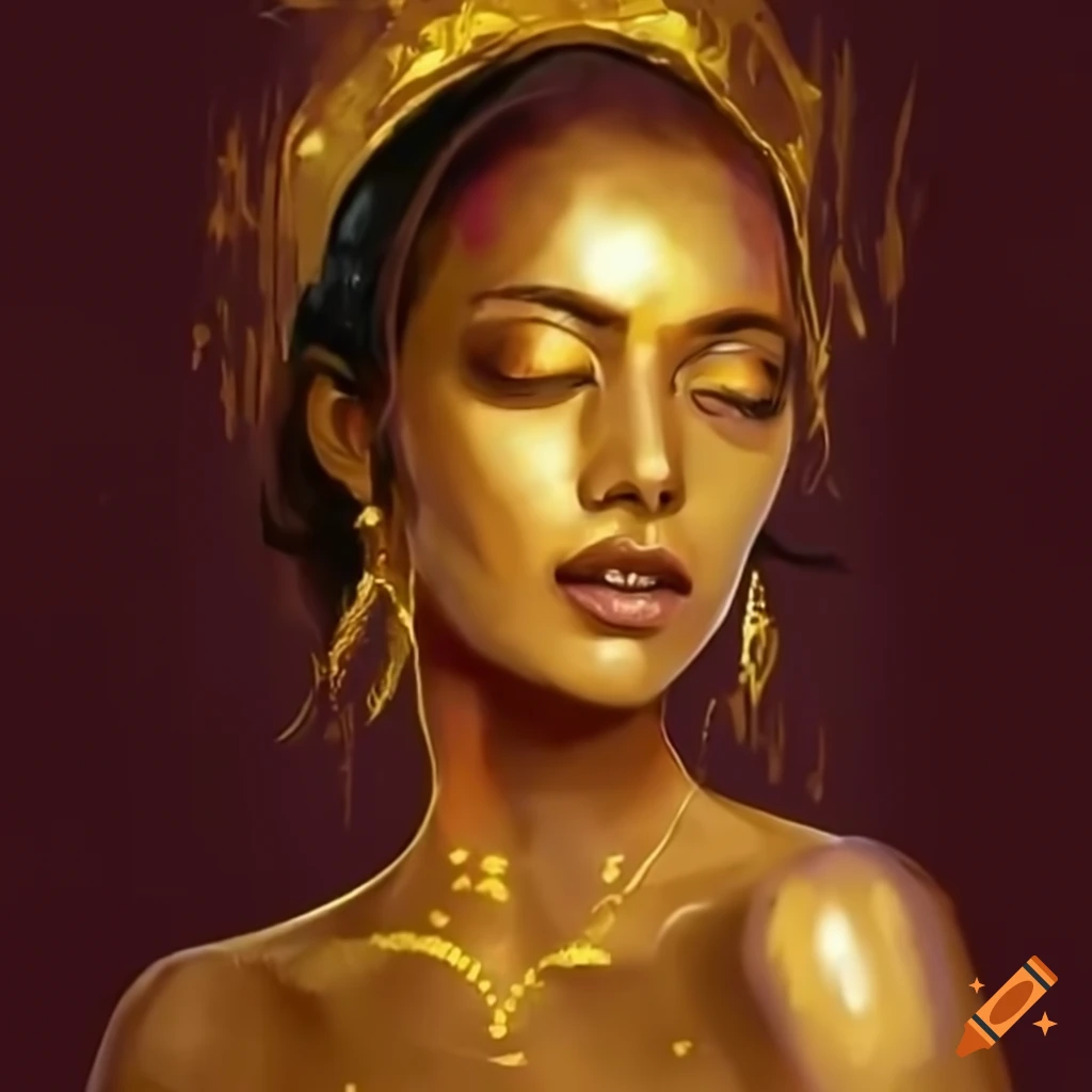 Golden abstract background on Craiyon