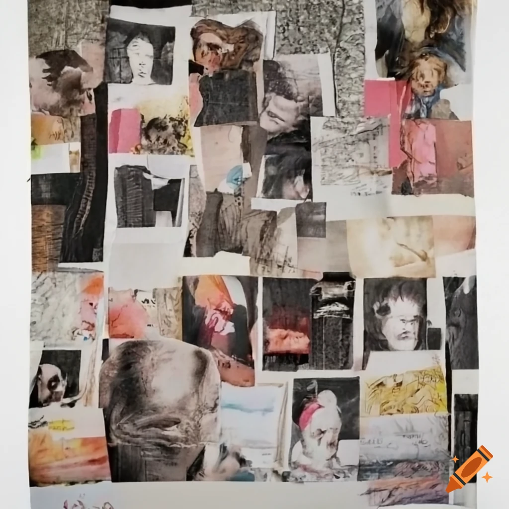 Newsprint collage on Craiyon