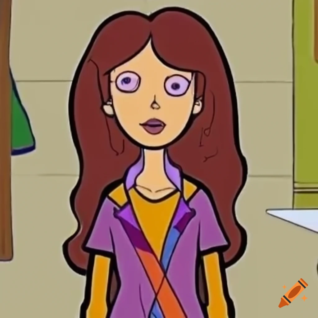 Daria character with curly hair and no glasses on Craiyon