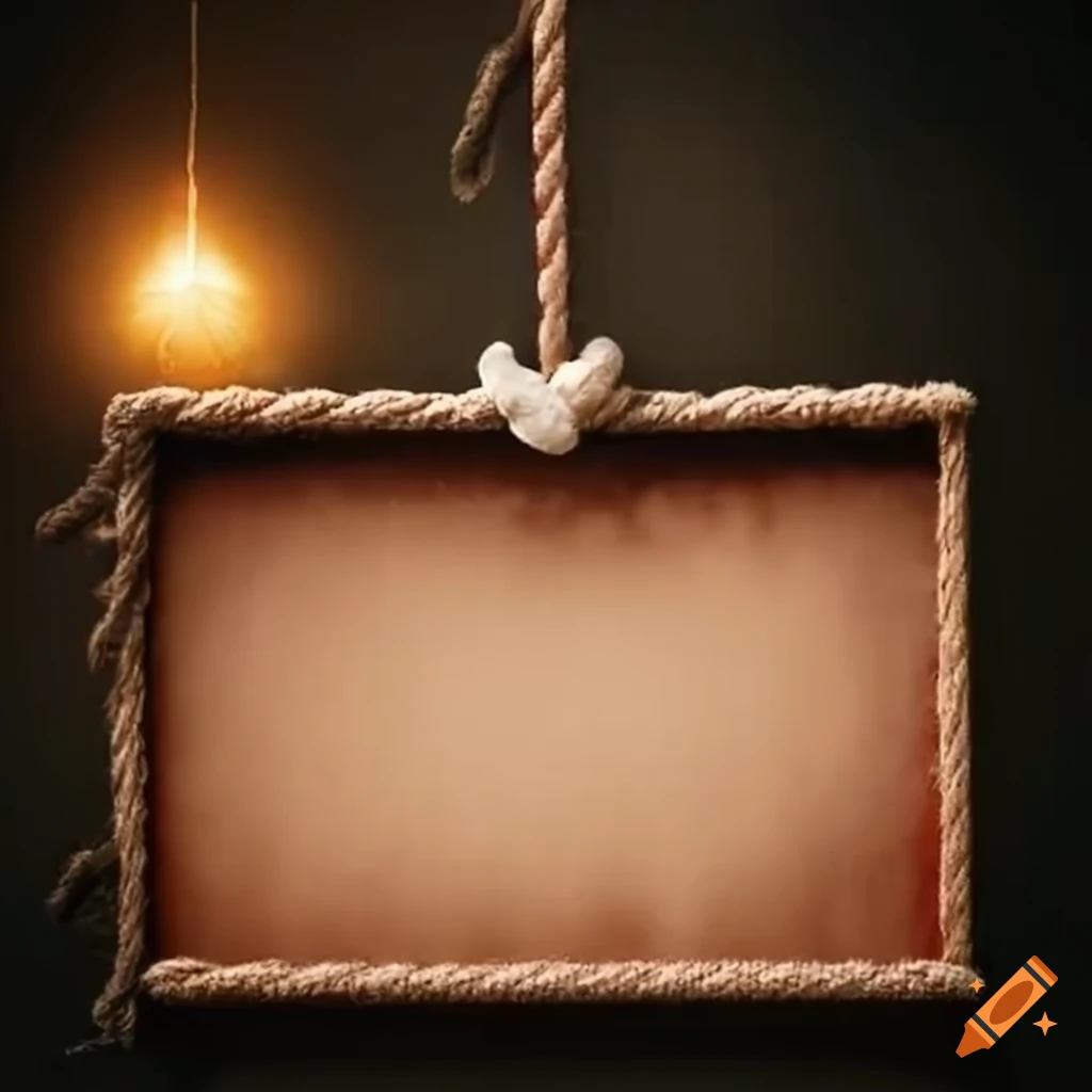 Christmas sign hanging with ropes on Craiyon