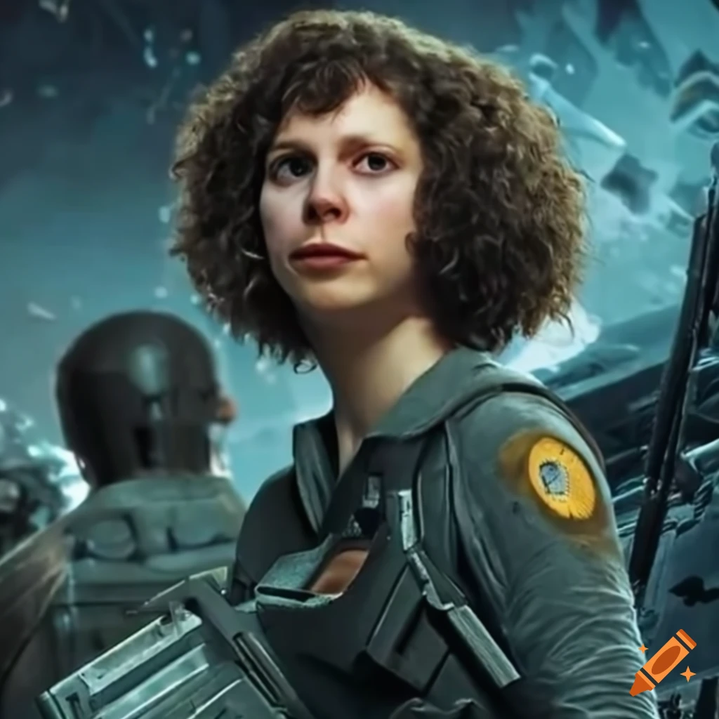 Michael Cera's character hunting Ripley in a sci-fi series on Craiyon