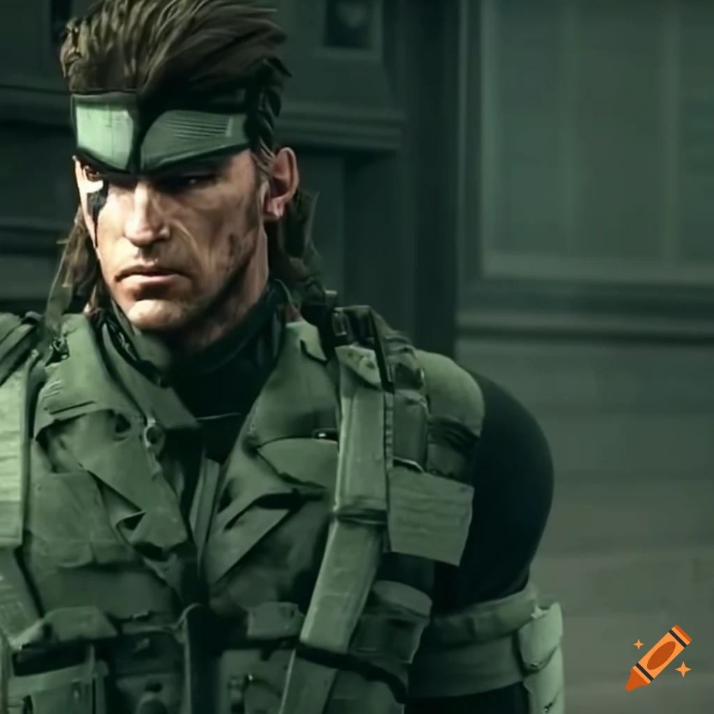 Solid snake in escape from new york with cinematic lighting on Craiyon