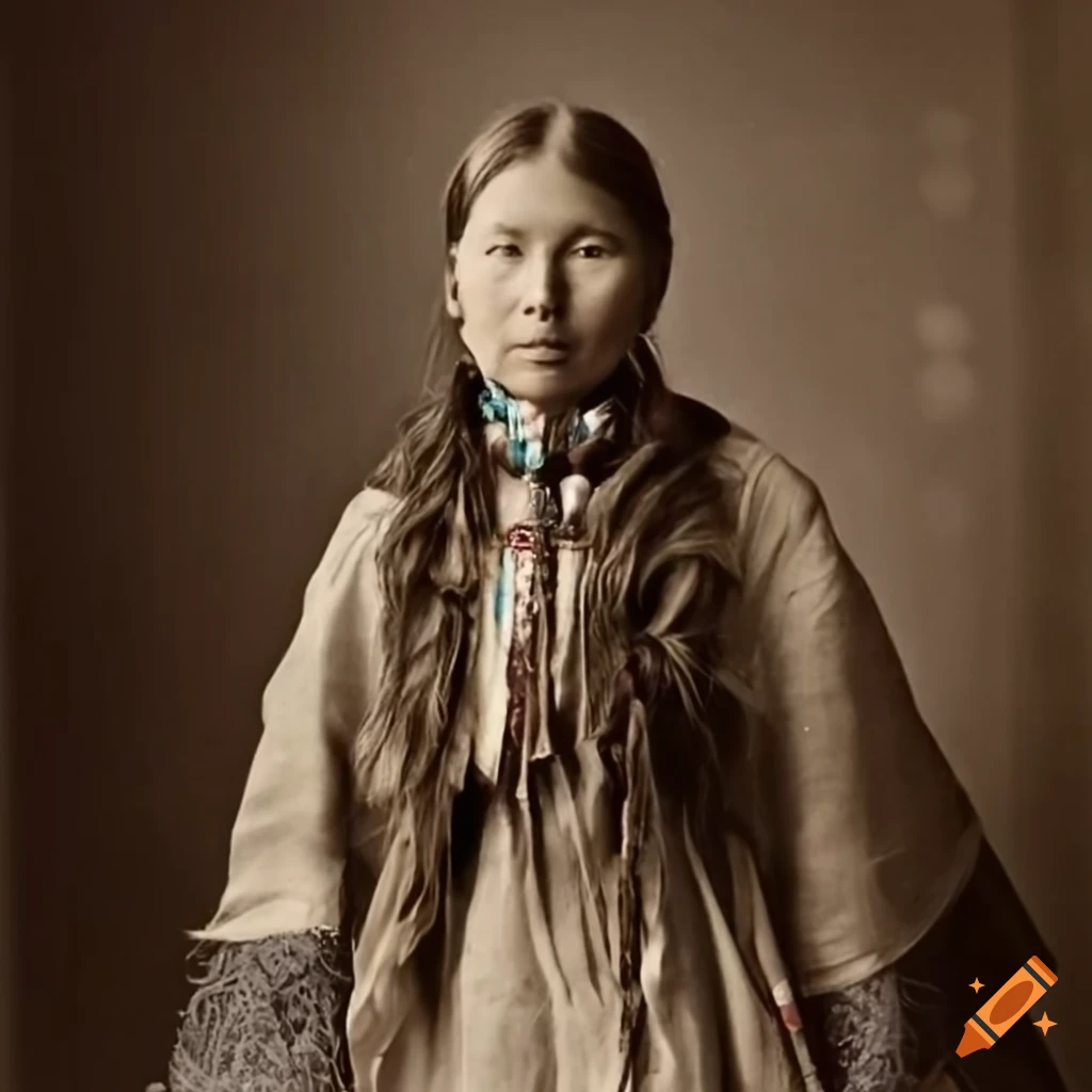 Young lakota woman in the 1850s on Craiyon