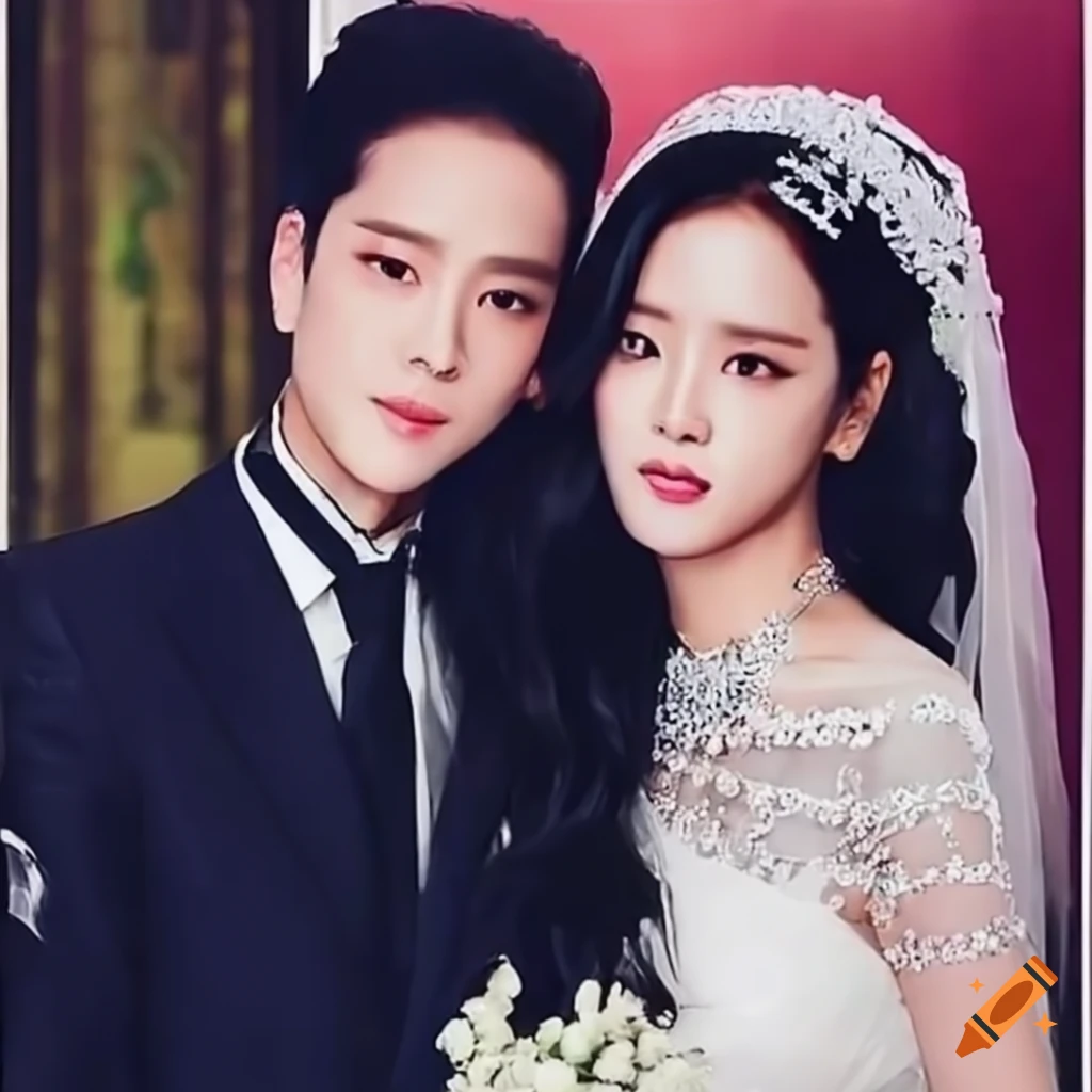 Blackpink jisoo in wedding attire on Craiyon