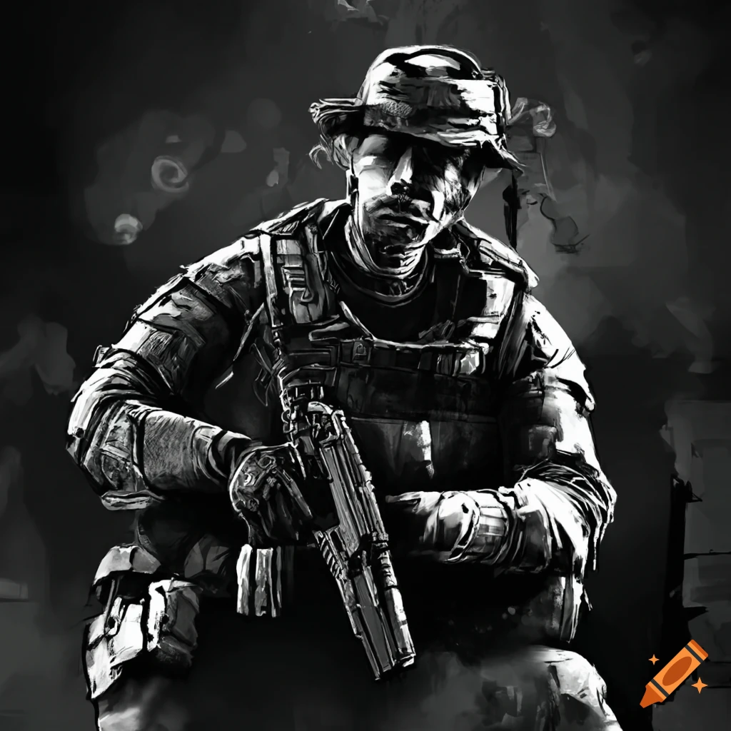 Captain price from call of duty: modern warfare sitting in rubble and ...