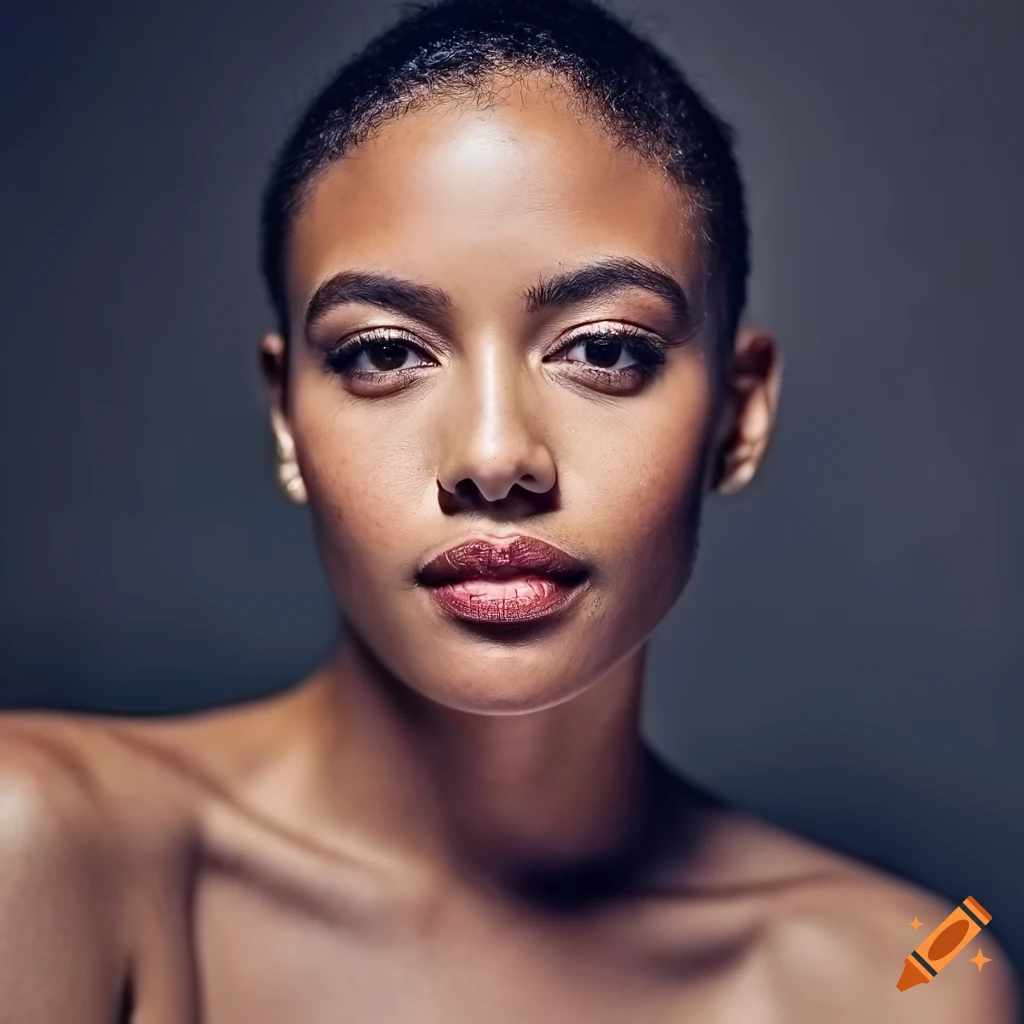 Close-up studio portrait with detailed lighting and composition on Craiyon