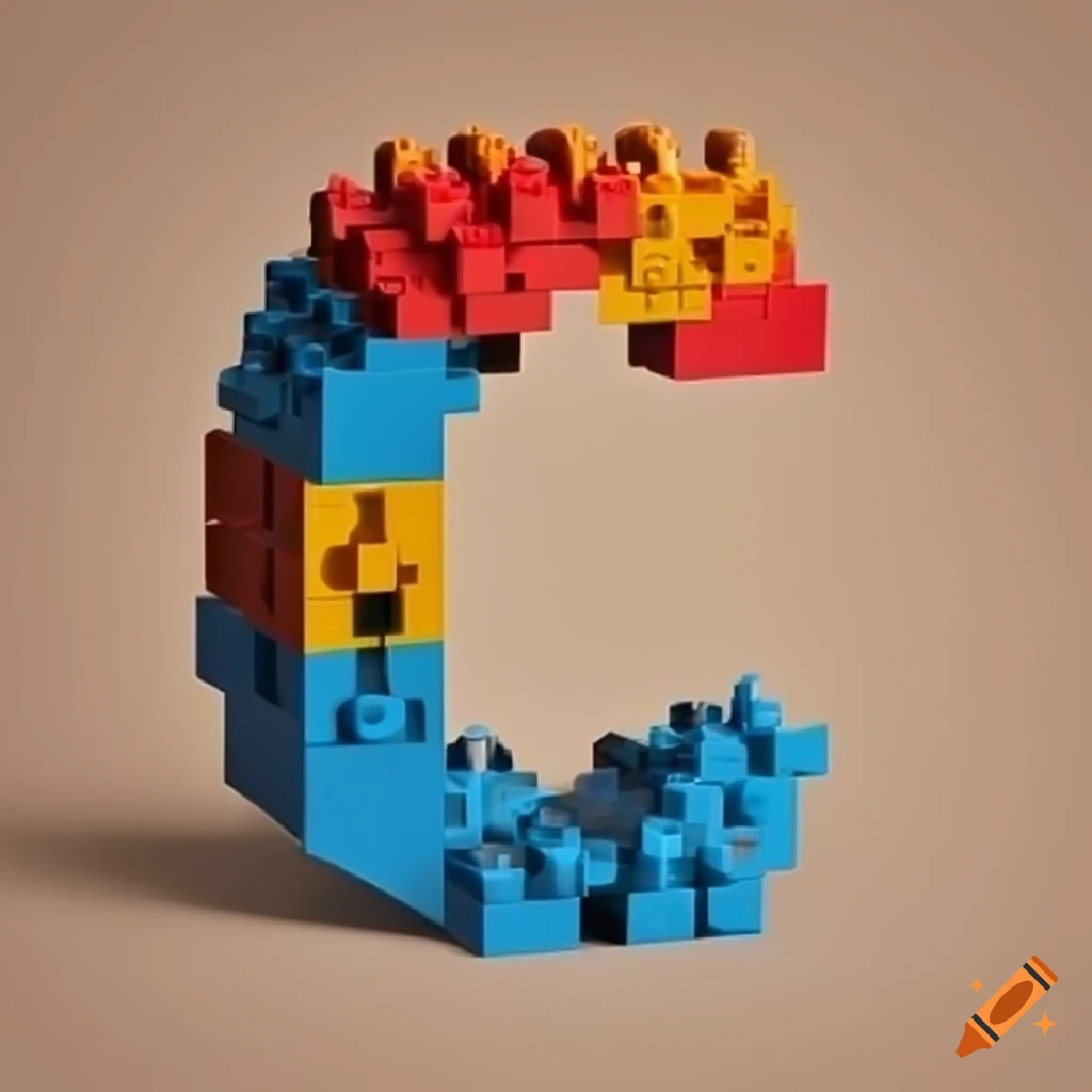 Letter c made out of lego pieces on Craiyon