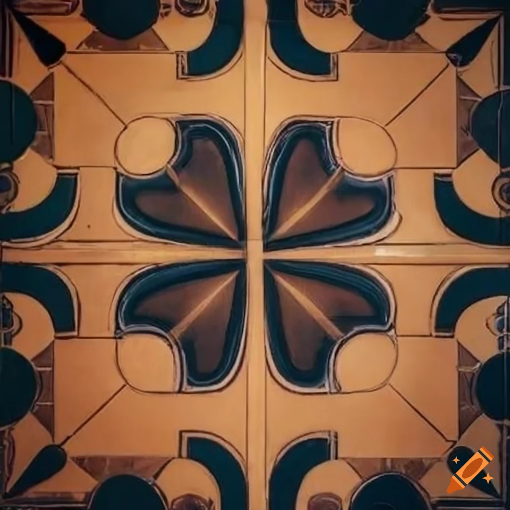 Art deco floor tiles on Craiyon