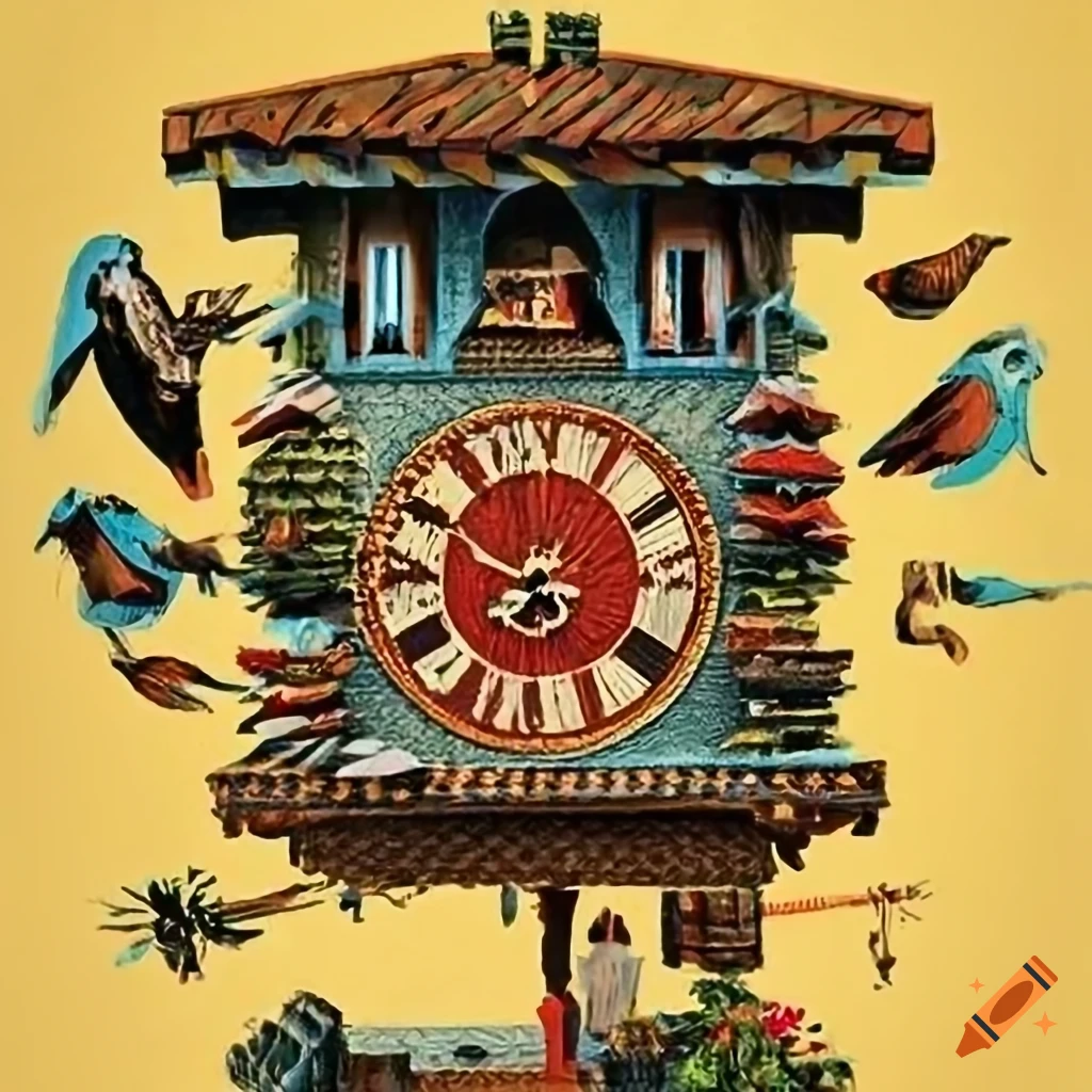 Steezy Action Architecture Poster in lsd 'cuckoo clock' style by Norman ...