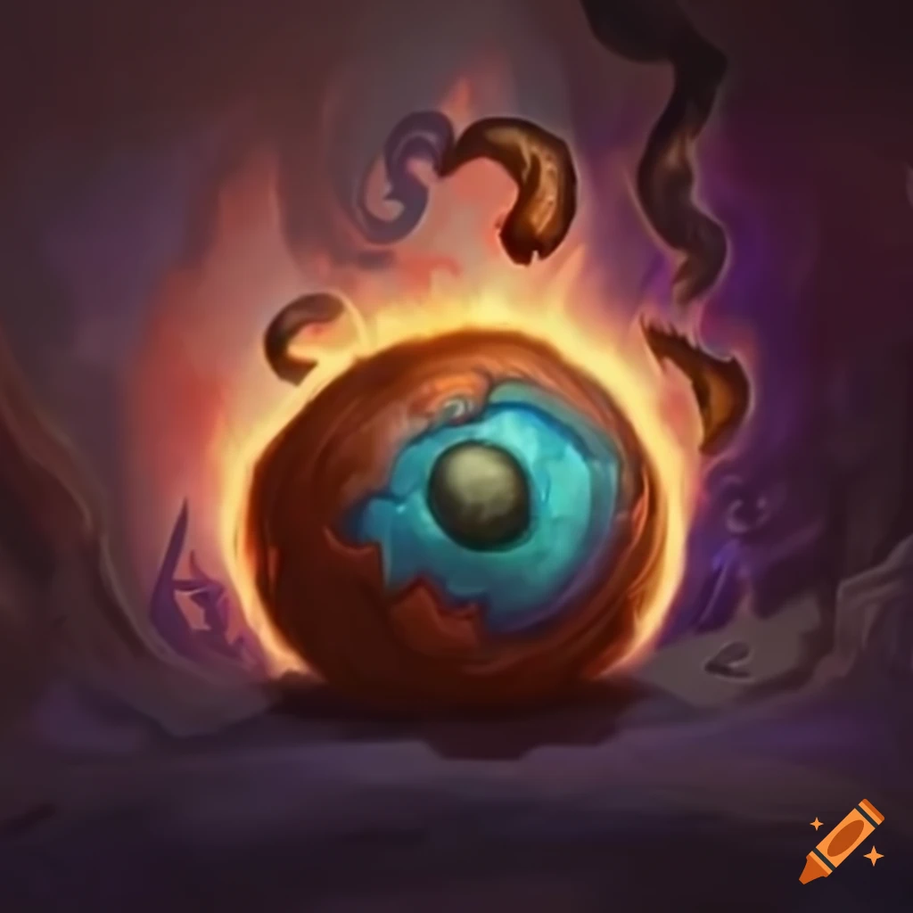 Hearthstone-style art of a corpse ball on Craiyon