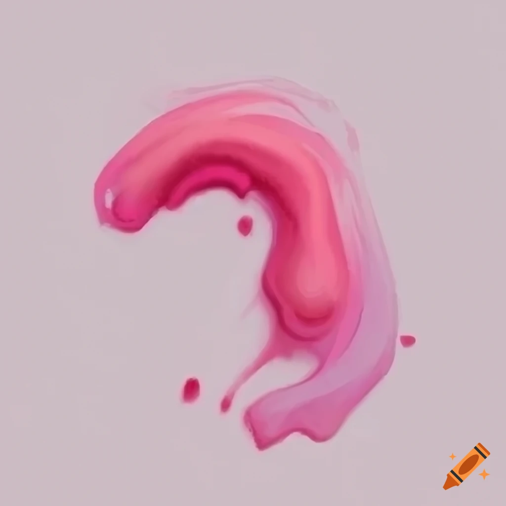 Light pink paint mark on white background on Craiyon