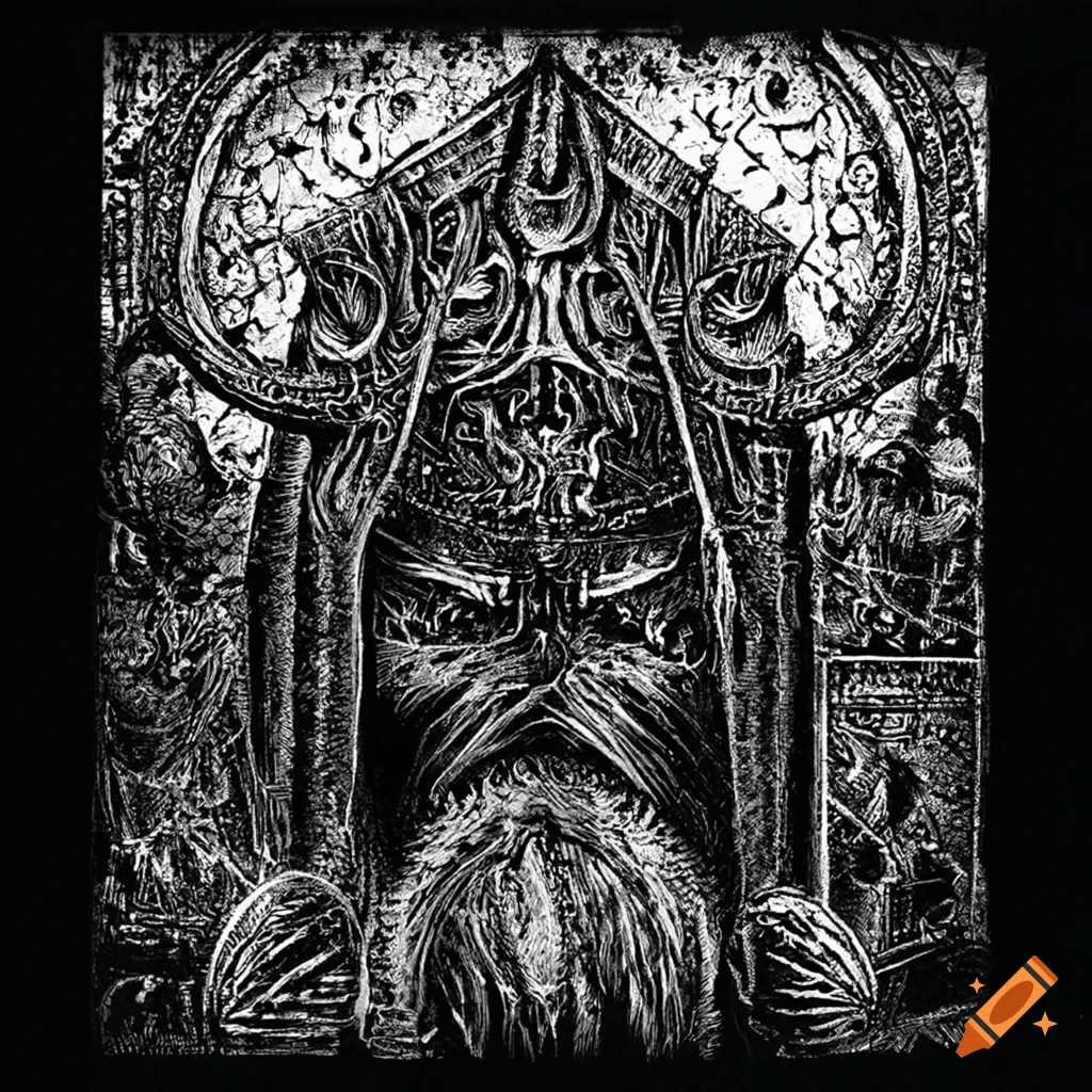 Norwegian Viking unblack metal band album cover with ancient Christian ...