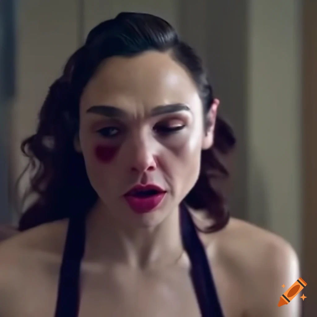 Martial fighter woman with bruised and stunned expressions on Craiyon