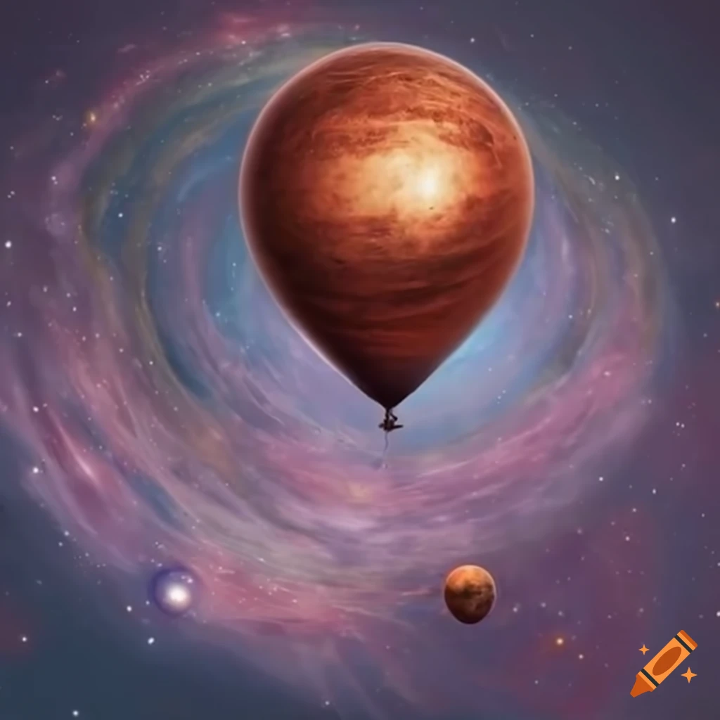 Balloon planet in the universe on Craiyon