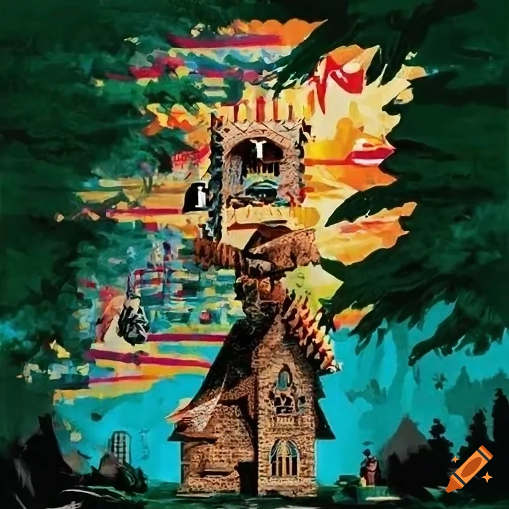 Steezy action architecture poster in graphic novel style by norman ...